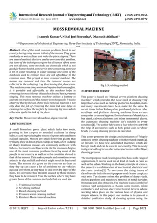 IRJET- Moss Removal Machine | PDF
