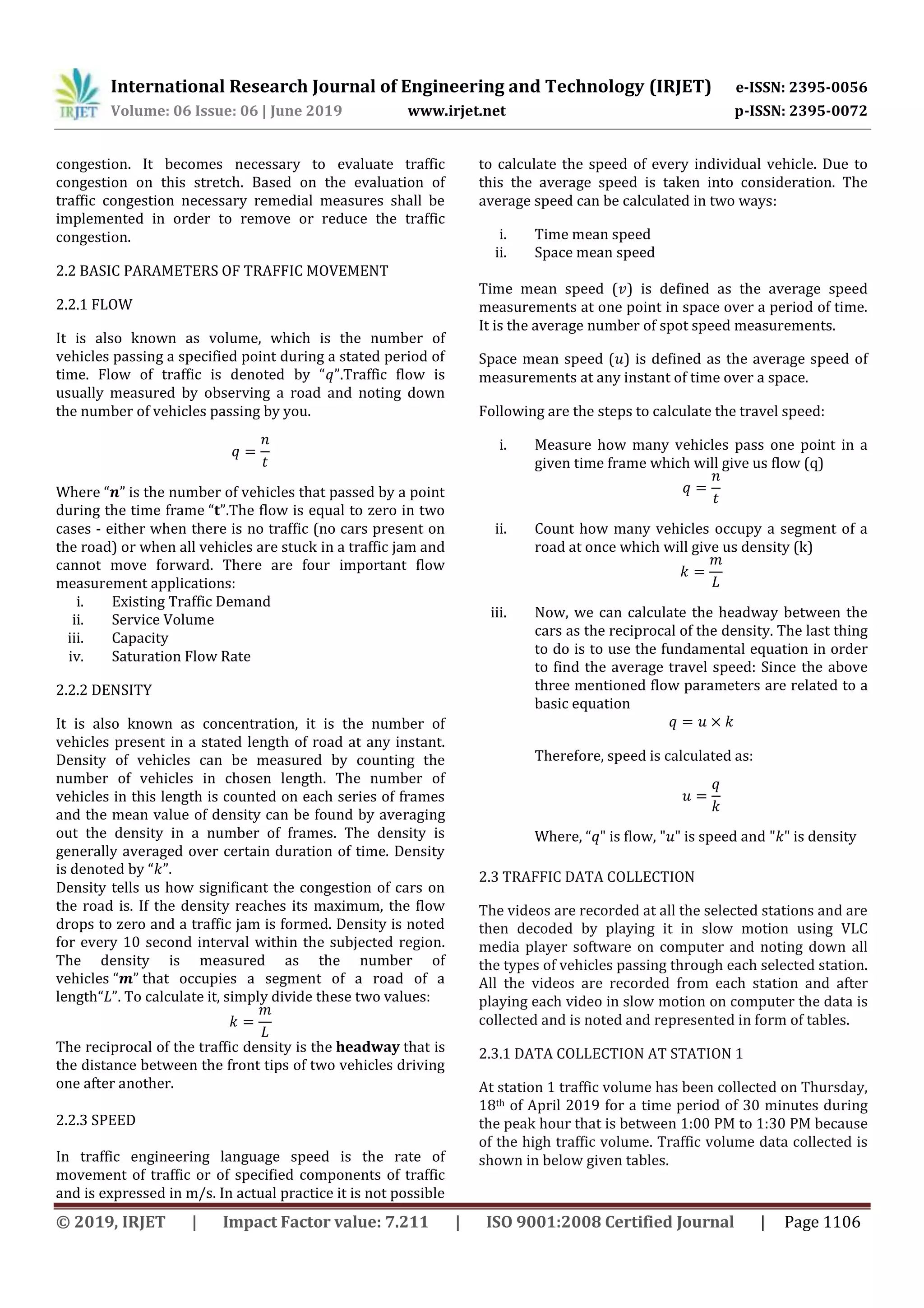 Irjet Evaluating Traffic Congestion And Its Remedial Measures Pdf Business Business And