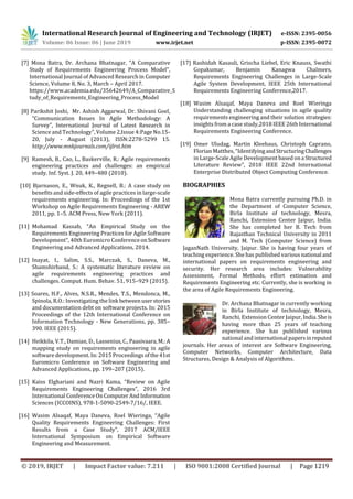 IRJET- A Research Study on Critical Challenges in Agile Requirements Engineering | PDF