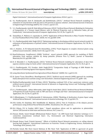 IRJET- Implementation of Artificial Neural Network Technique in Analyzing the Role of Samarium ...
