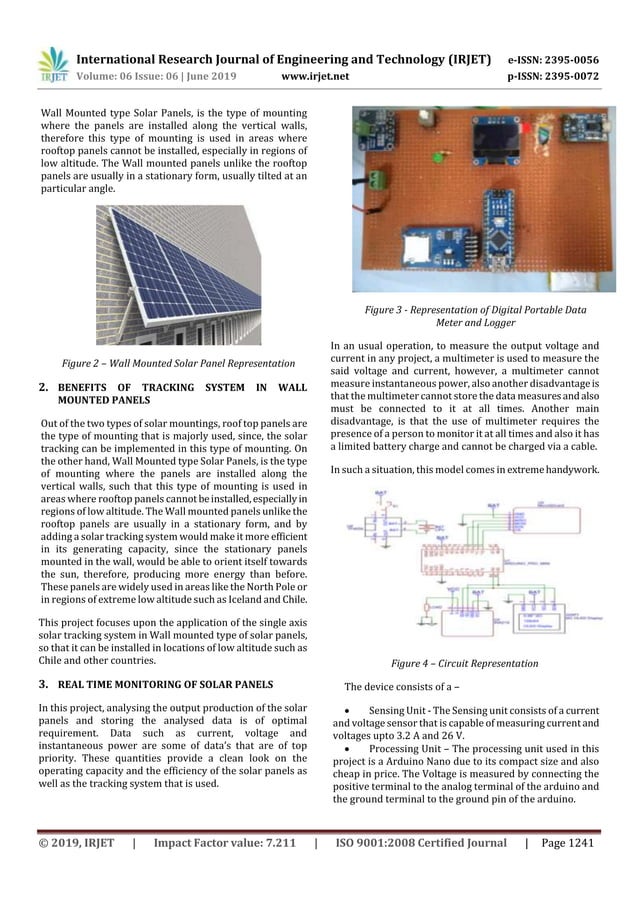 IRJET- Tracking of Wall Mounted Solar Panels with Real Time Monitoring ...