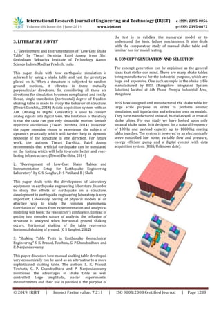 IRJET- Low Cost Uniaxial Shake Table for Harmonic Excitation | PDF