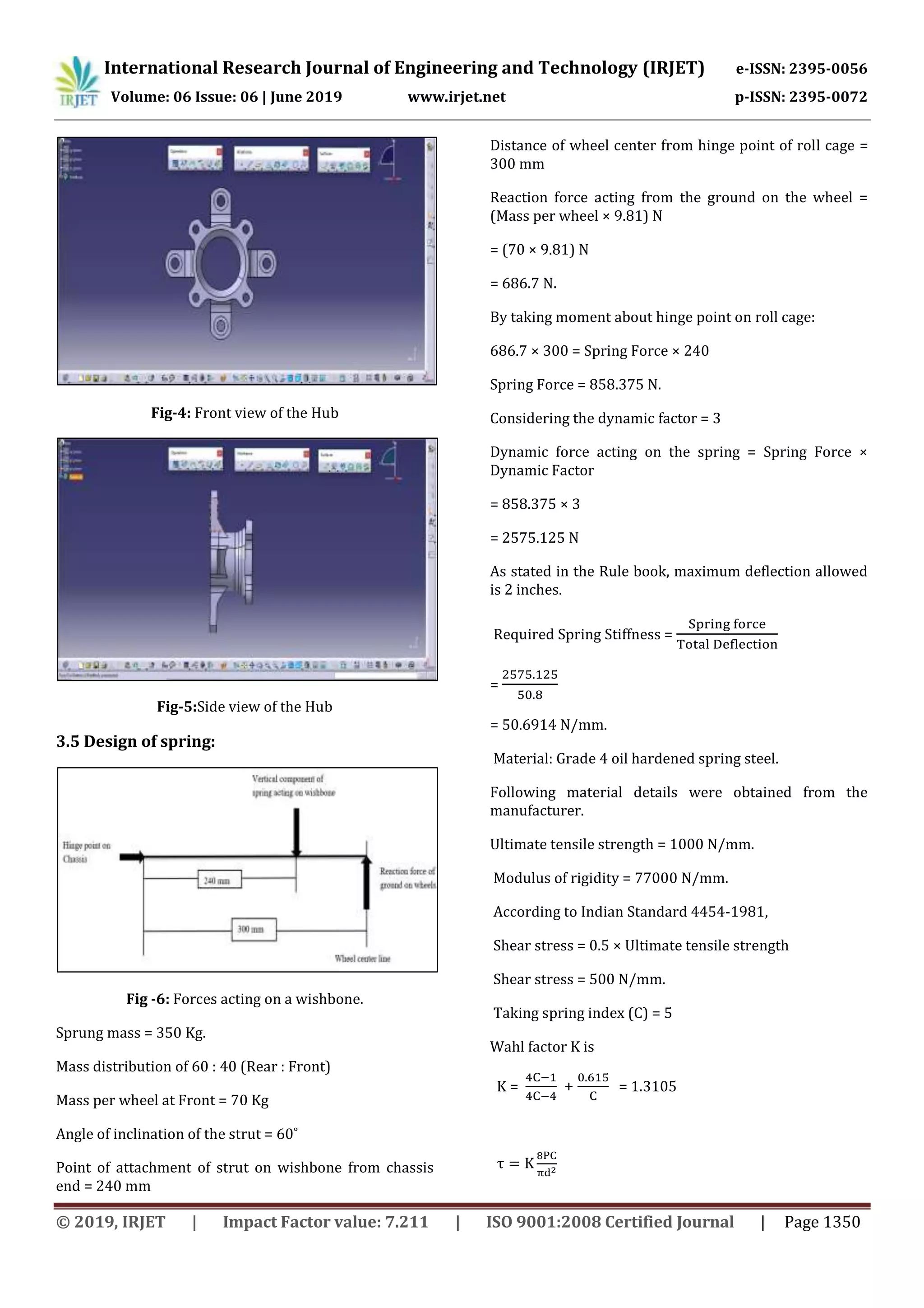 IRJET- Design & Manufacturing of Double Wishbone Suspension and Wheel ...