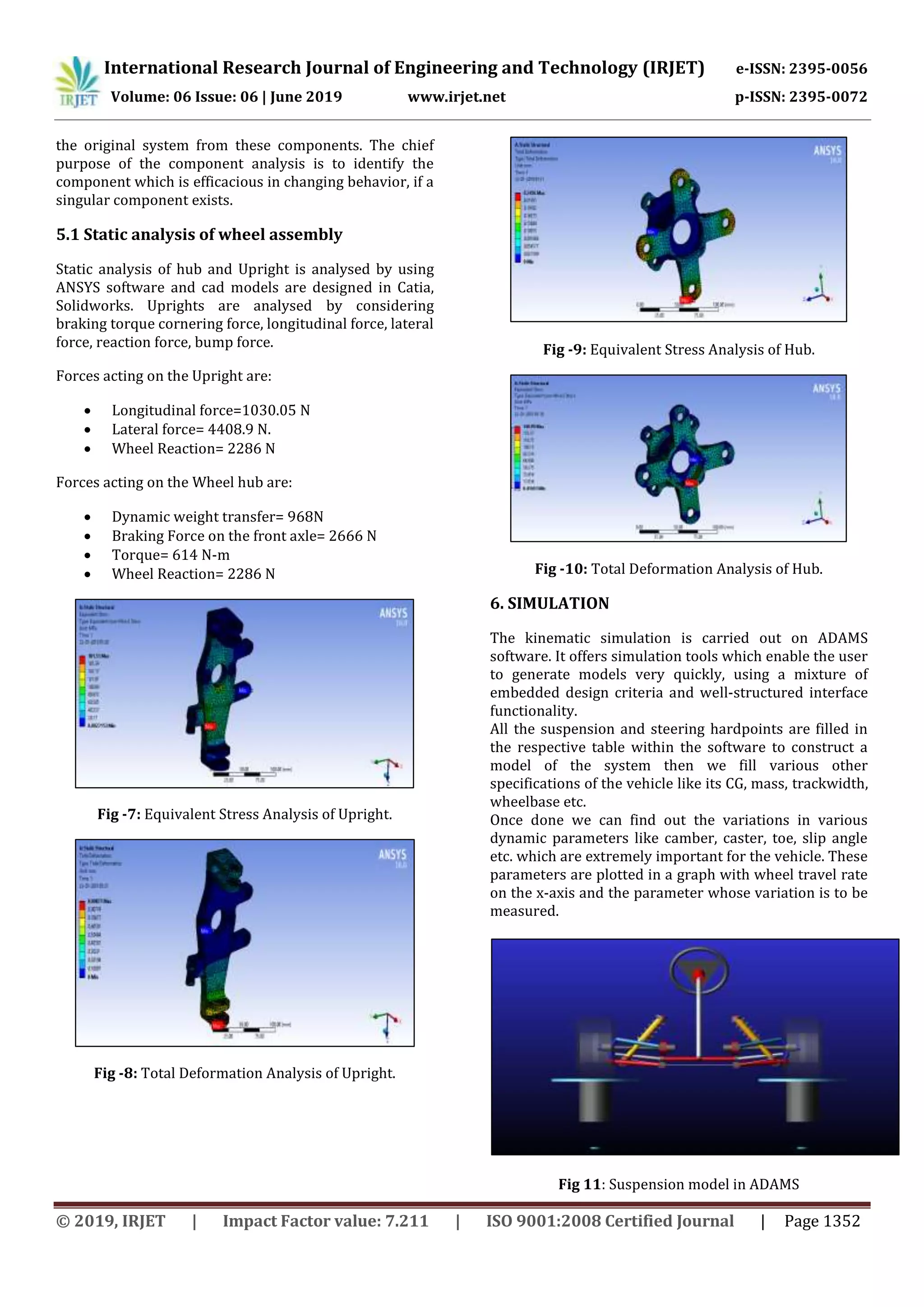 IRJET- Design & Manufacturing of Double Wishbone Suspension and Wheel ...