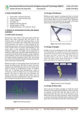 IRJET- Design & Manufacturing of Double Wishbone Suspension and Wheel ...