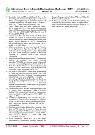 IRJET- Performance Analysis of Optimization Techniques by using Clustering | PDF | Beekeeping ...
