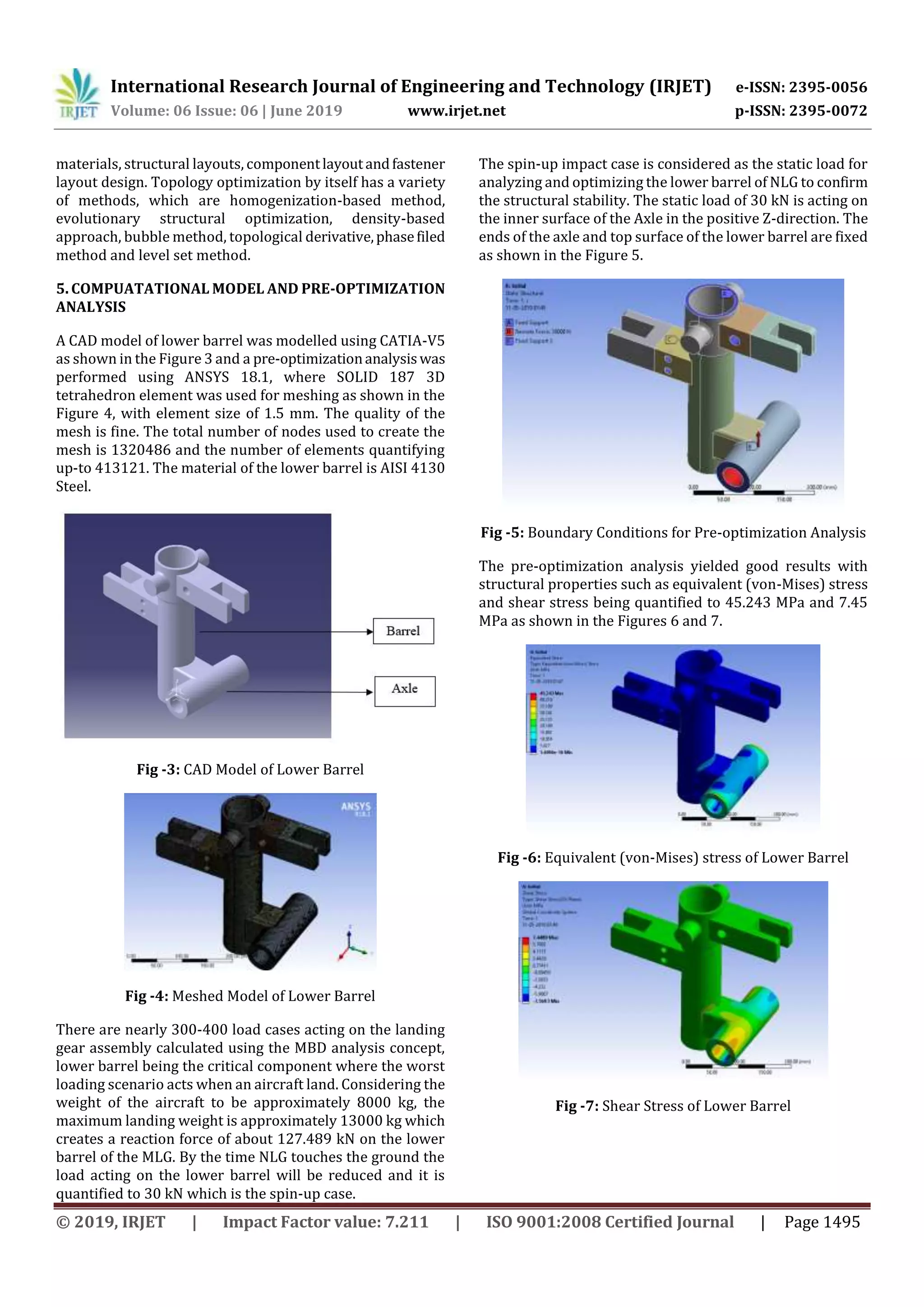 IRJET- Topology Optimization of a Lower Barrel in Nose Landing Gear | PDF
