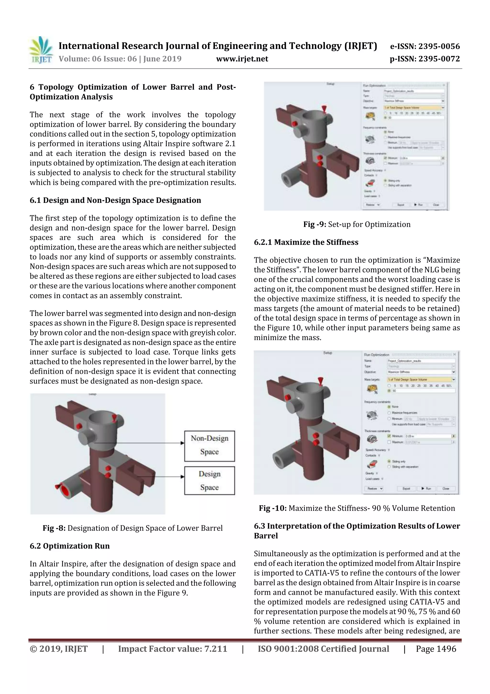IRJET- Topology Optimization of a Lower Barrel in Nose Landing Gear | PDF