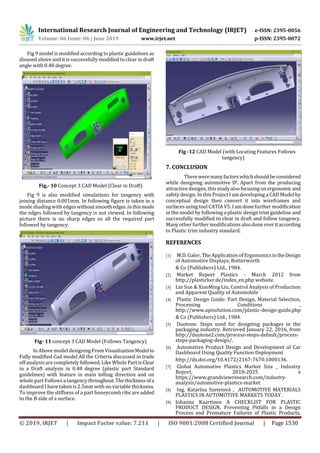 IRJET- Concept Validation and Design Synthesis of Car Dashboard as Per ...