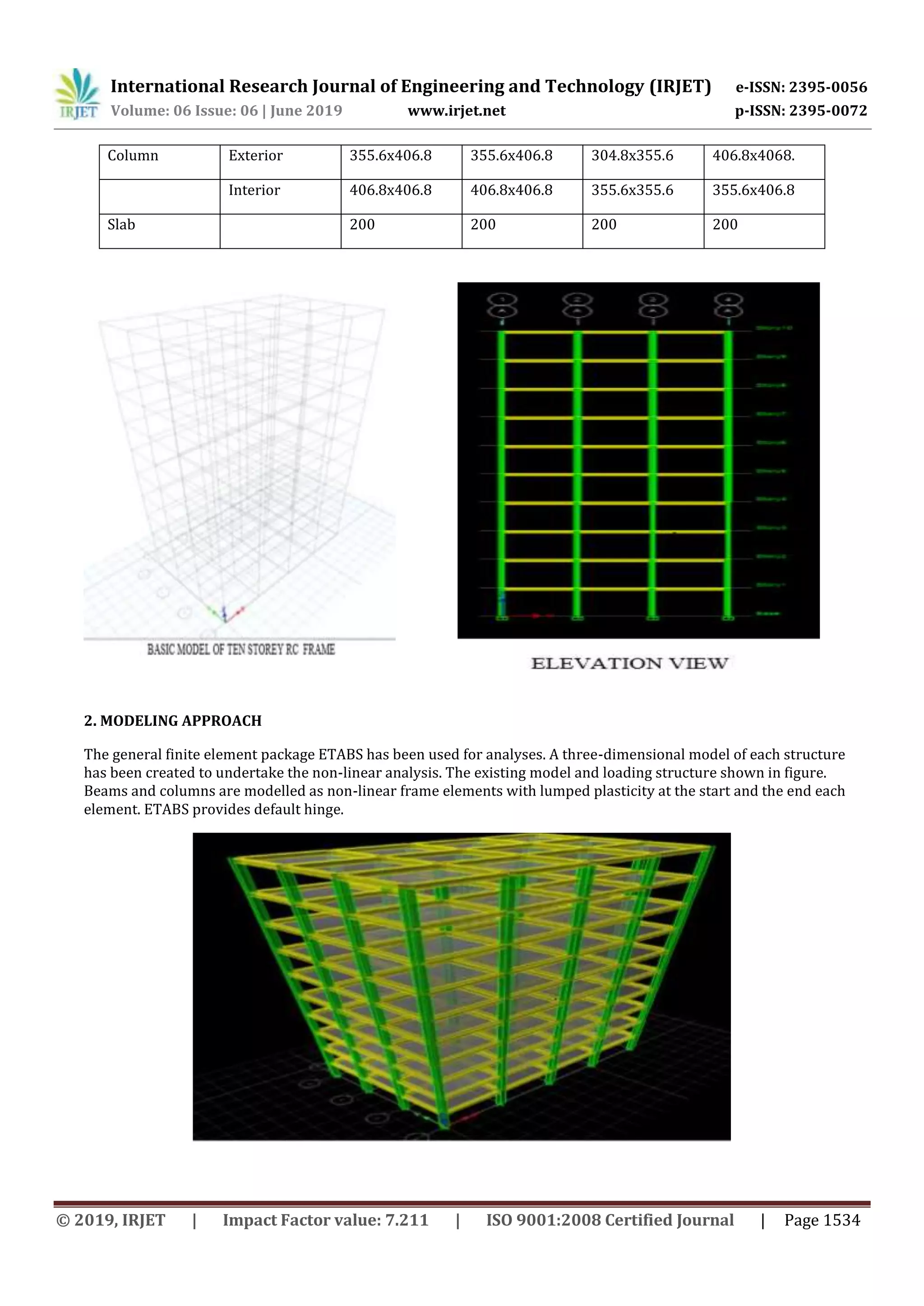 IRJET- Pushover Analysis on Reinforced Concrete Building using ETABS | PDF