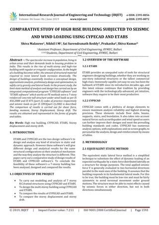 IRJET- Comparative Study of High Rise Building Subjected to Seismic and Wind Loading using ...