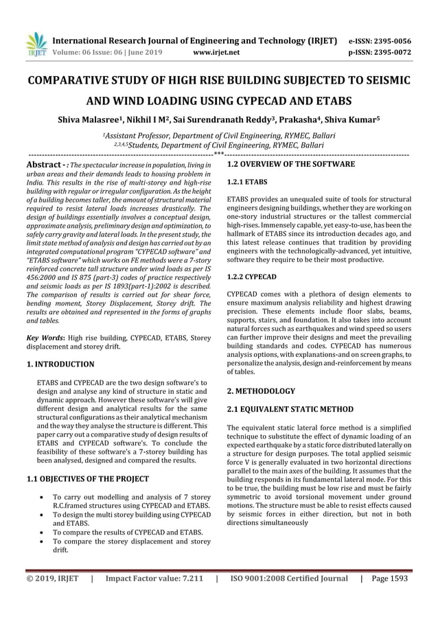 IRJET- Comparative Study of High Rise Building Subjected to Seismic and Wind Loading using ...