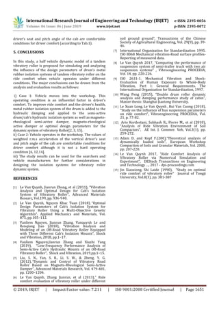 IRJET- Study on Influence of Design Parameters of Drum’s Metal Rubber Isolation System of Tandem ...