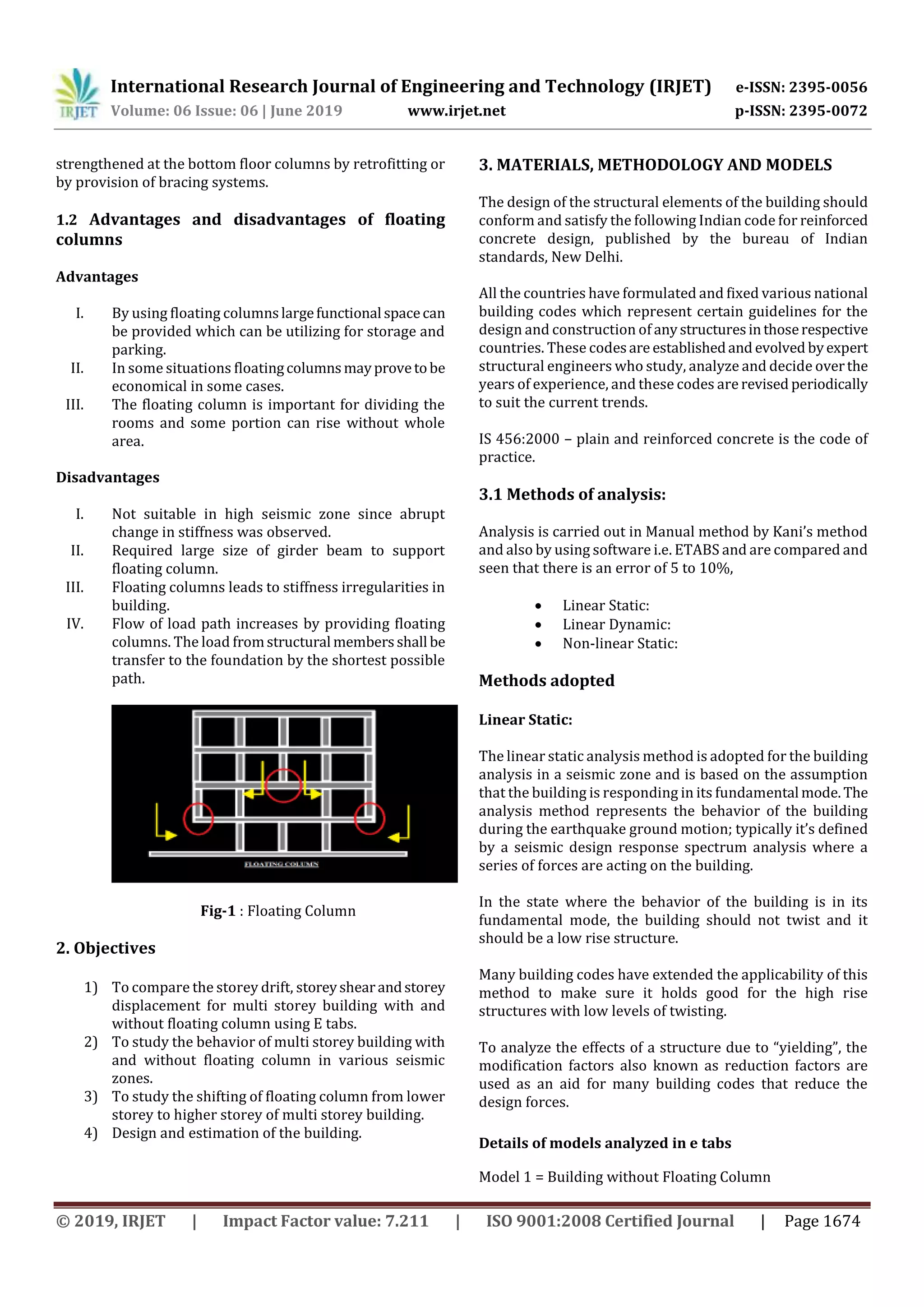 IRJET- Comparative Study of Seismic Analysis of Multi Storied Building with and without Floating ...
