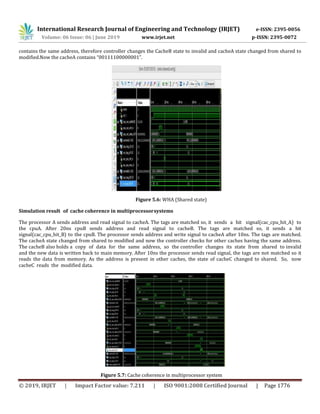 IRJET- Implementation of Mesi Protocol using Verilog | PDF