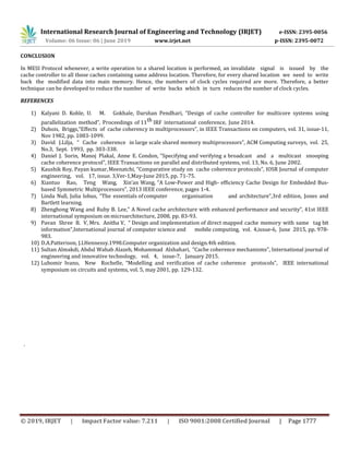 IRJET- Implementation of Mesi Protocol using Verilog | PDF