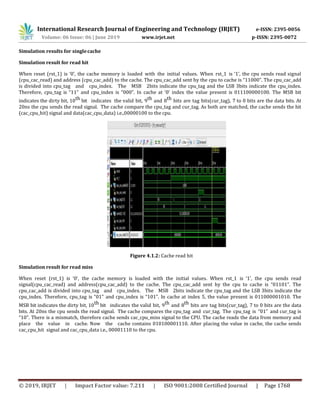 IRJET- Implementation of Mesi Protocol using Verilog | PDF