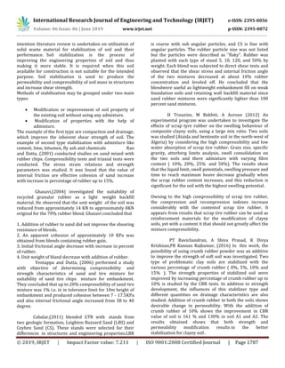 IRJET- Tyre Rubber Powder as a Soil Stabilizer | PDF