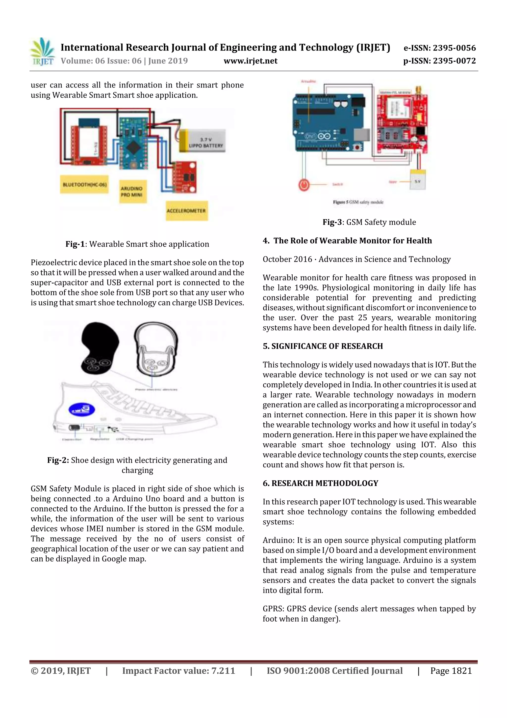 IRJET- Wearable Smart Shoe Technology for Health Fitness using IoT | PDF