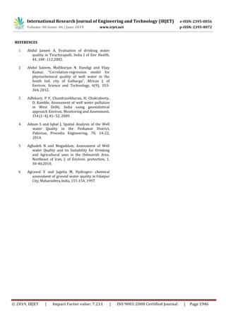 IRJET- Assessment of Physio-Chemical Parameters of Well Water of Kalmeshwar Nagpur | PDF