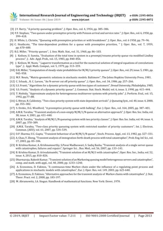 IRJET- Two-Class Priority Queueing System with Restricted Number of Priority Customers and ...