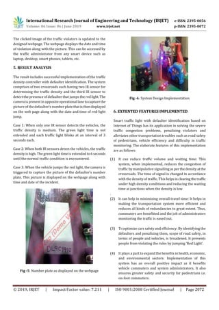 IRJET- Density based Traffic Controller with Defaulter Identification using IoT | PDF