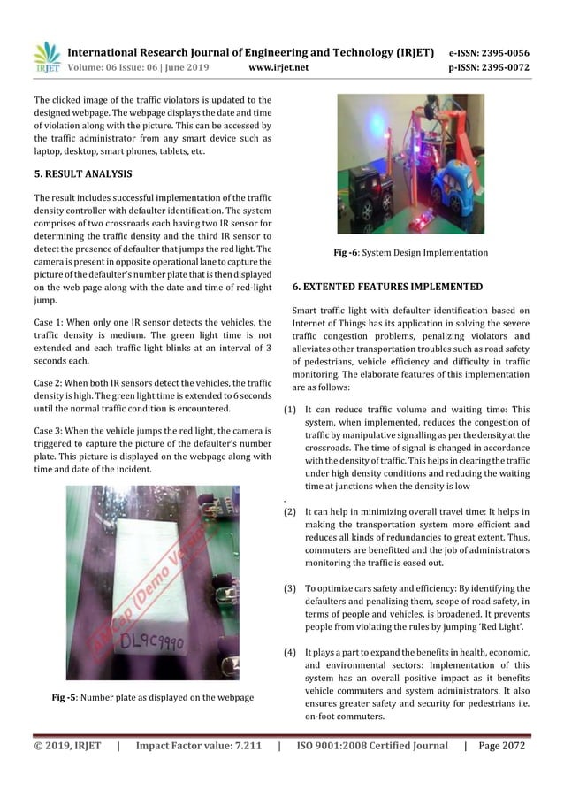 IRJET- Density based Traffic Controller with Defaulter Identification ...