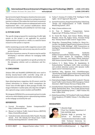 IRJET- Density based Traffic Controller with Defaulter Identification using IoT | PDF