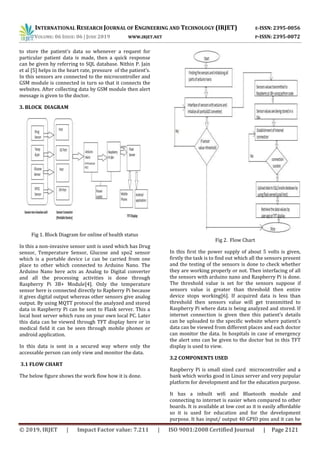 IRJET- An IoT with Cloud Computing to Monitor the Anesthetic Patient by Non-Invasive Method | PDF