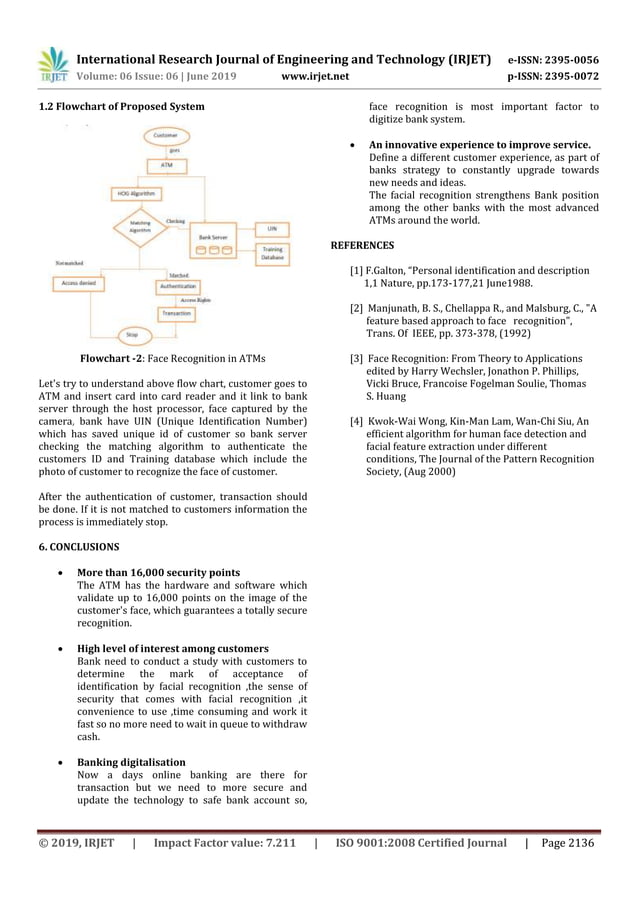 IRJET- Face Recognition System with HOG in ATMS | PDF