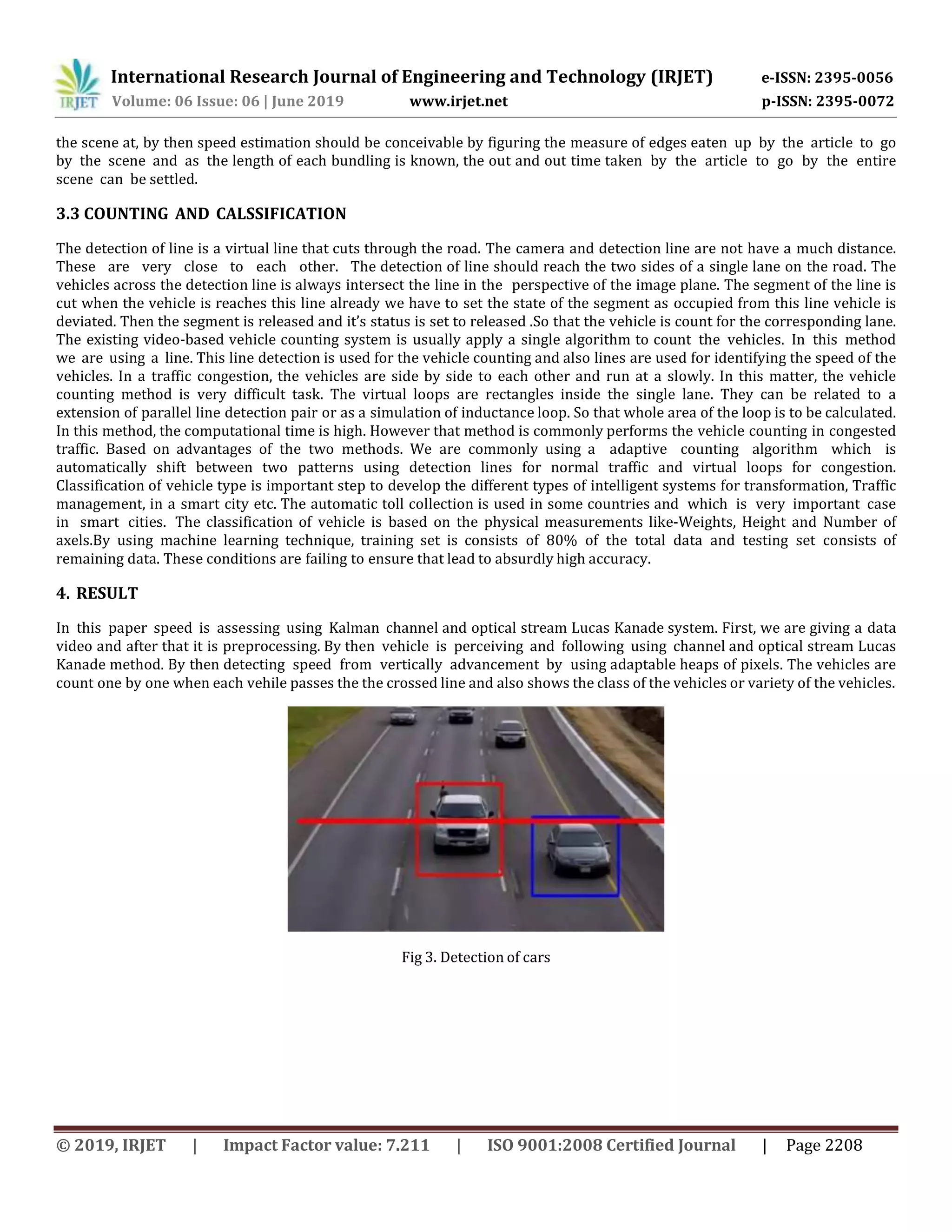 IRJET- Front View Identification of Vehicles by using Machine Learning Technique | PDF