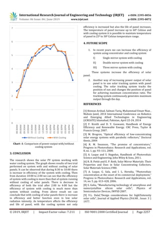 IRJET- Improving Efficiency of Solar Panel using Simple Cooling System ...