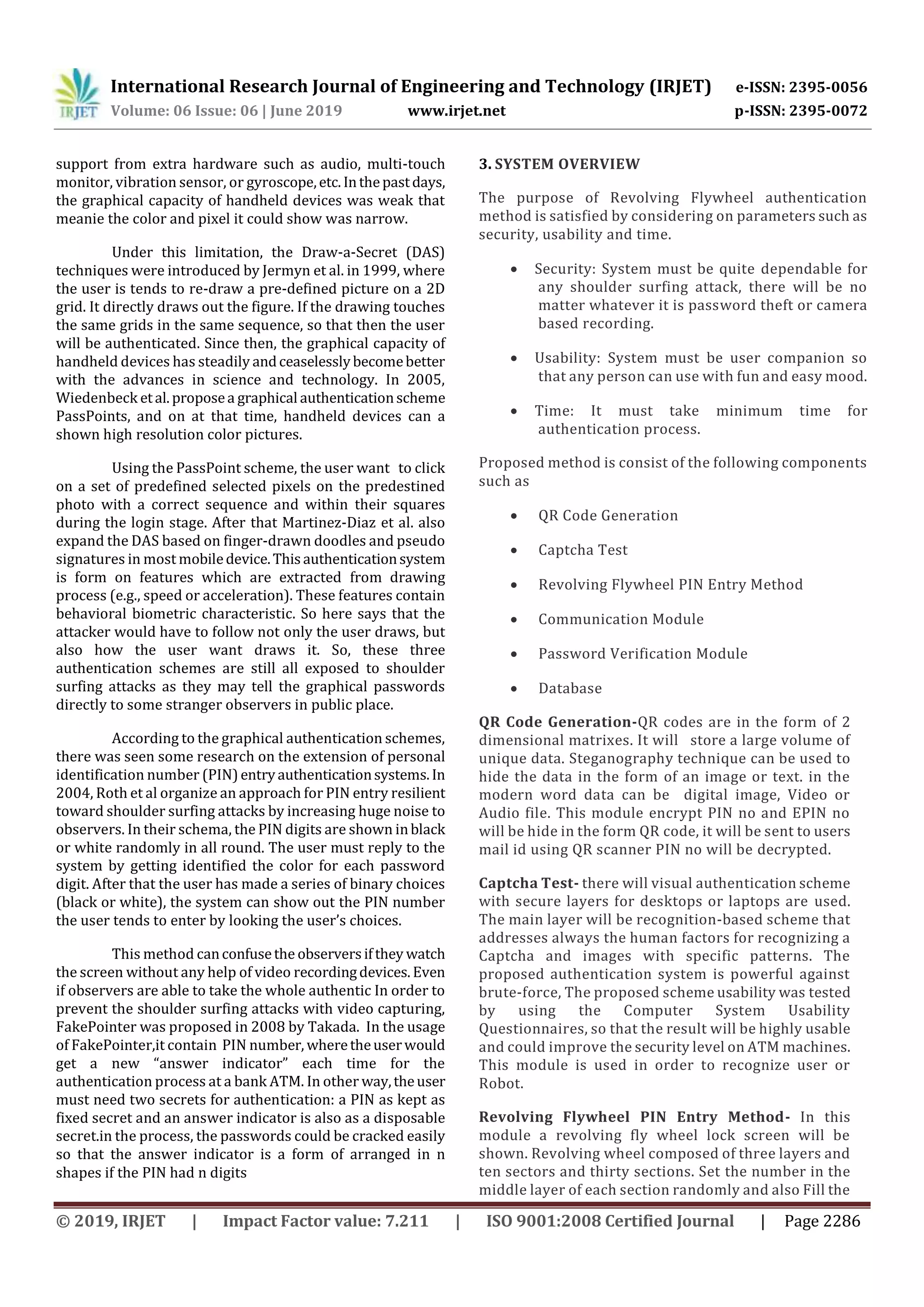 IRJET- A Noval and Efficient Revolving Flywheel Pin Entry Method ...