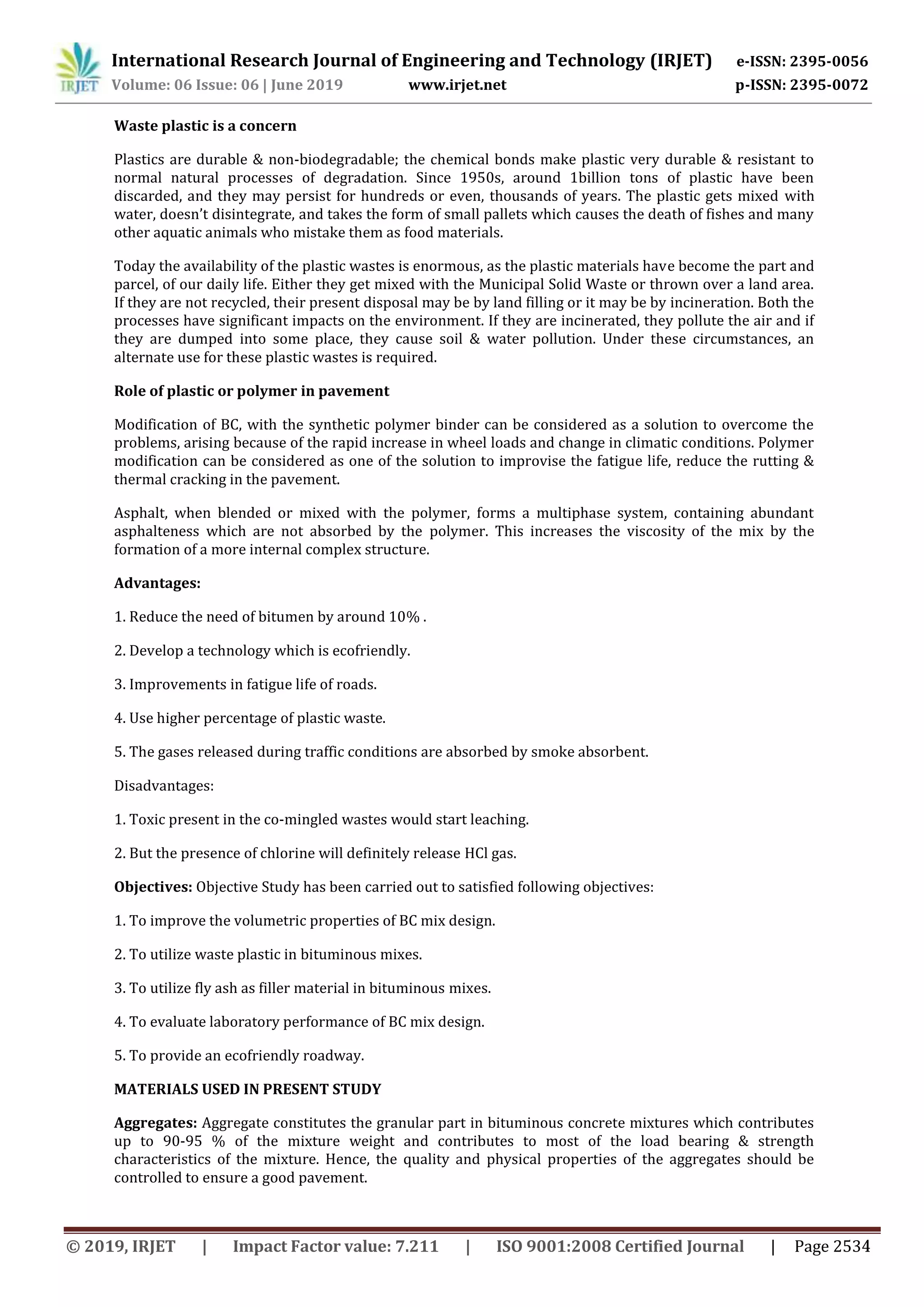 IRJET- Utilisation of Modified Bitumen in Road Construction | PDF