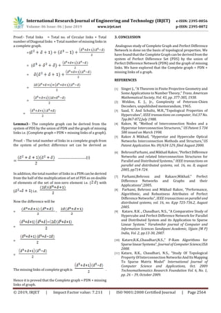 IRJET- Study of Topological Analogies of Perfect Difference Network and Complete Graph | PDF