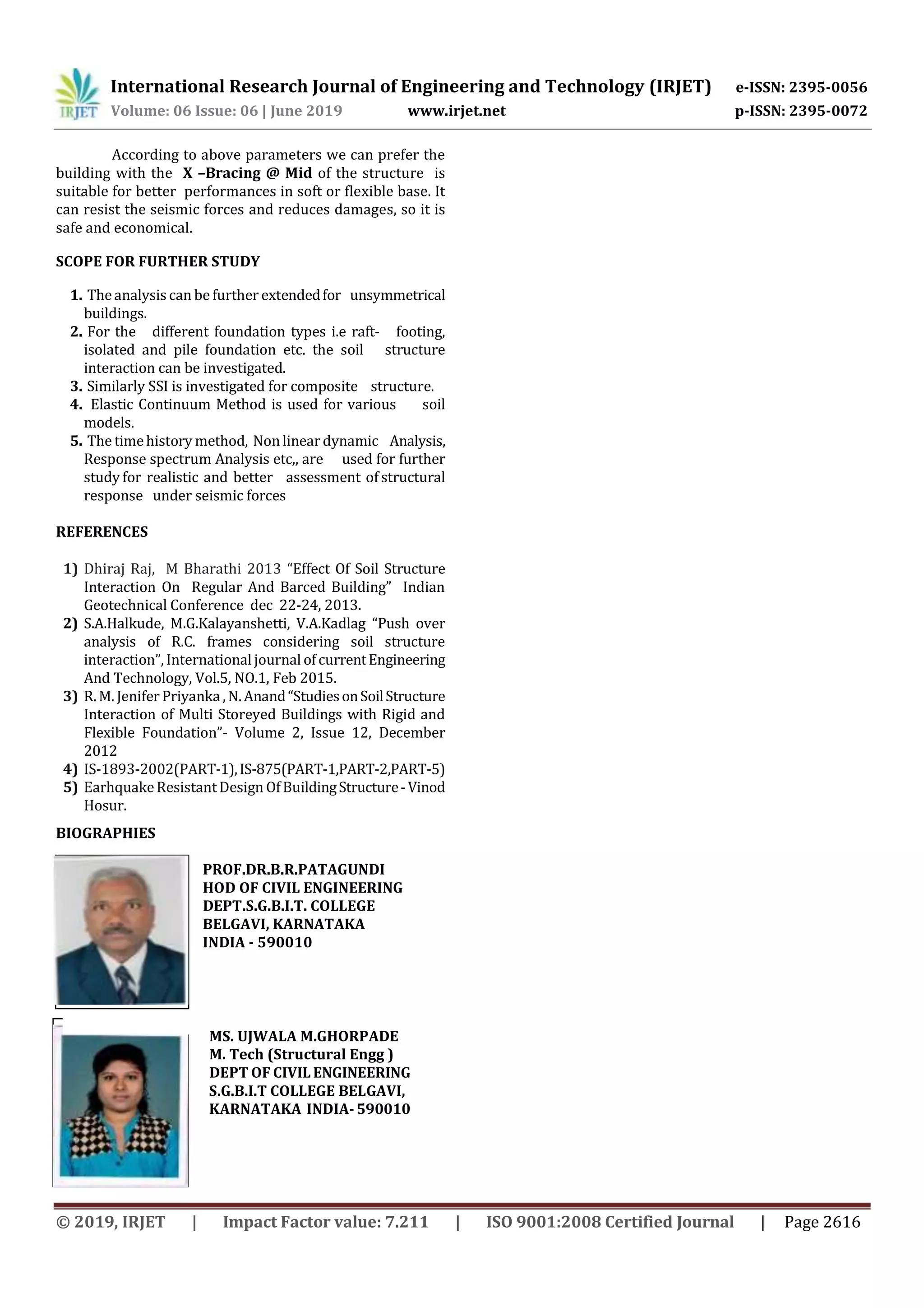 IRJET- A Performance Study of Response of (G+20) Regular and Braced RC ...