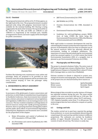 IRJET- Prospects of Inland Water Transportation in the River Drainage ...