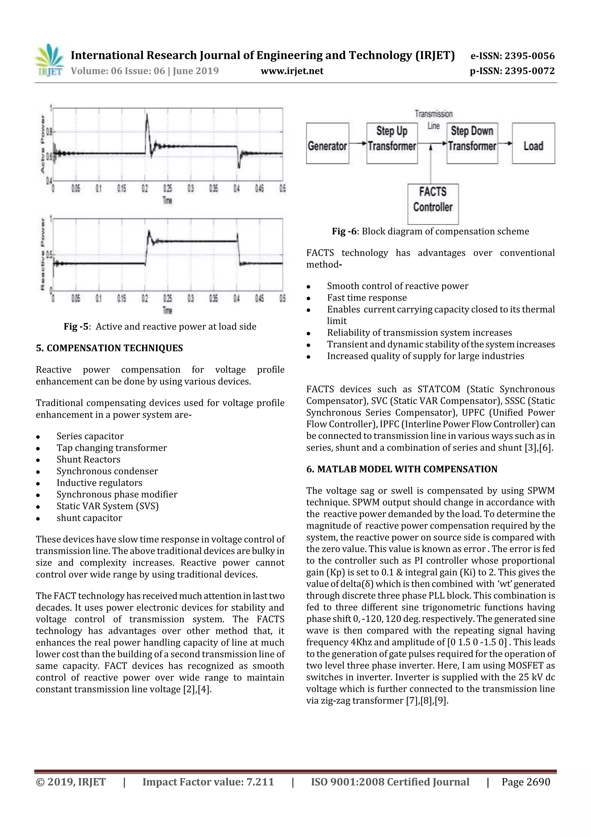 IRJET- Voltage Stability Improvement and Reactive Power Compensation using STATCOM in MATLAB | PDF