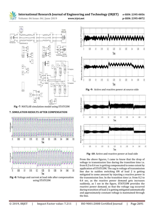 IRJET- Voltage Stability Improvement and Reactive Power Compensation using STATCOM in MATLAB | PDF