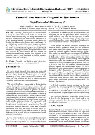 IRJET- Financial Fraud Detection along with Outliers Pattern | PDF
