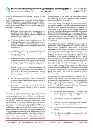 IRJET- Financial Fraud Detection along with Outliers Pattern | PDF