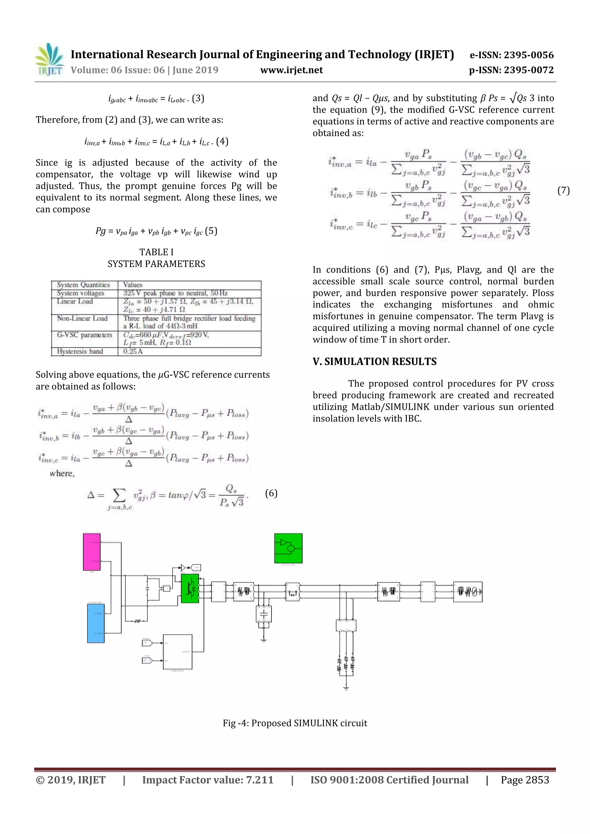 IRJET- Grid Interfacing of Pv/Battery Hybrid Energy Conversion System with Power Quality ...