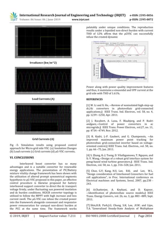 IRJET- Grid Interfacing of Pv/Battery Hybrid Energy Conversion System ...