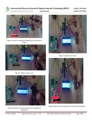 IRJET- Biometric based Electronic Voting Machine (EVM) using Arduino ...