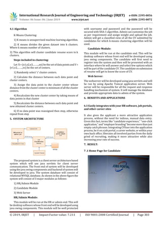 IRJET- Automated CV Classification using Clustering Technique | PDF