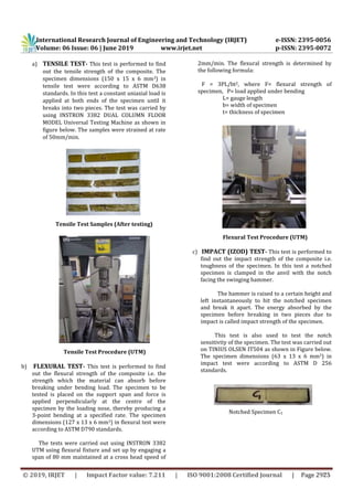 IRJET- Study of Mechanical Behaviour & Water-Absorption Characteristics of Sisal-Bagasse Fibre ...