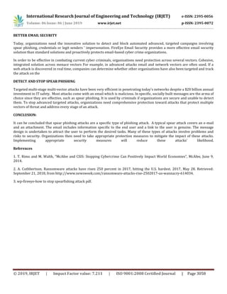 IRJET- Minimize Phishing Attacks: Securing Spear Attacks | PDF
