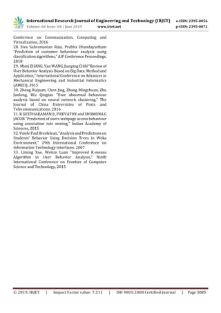 IRJET- User Behavior Analysis on Social Media Data using Sentiment Analysis or Opinion Mining | PDF