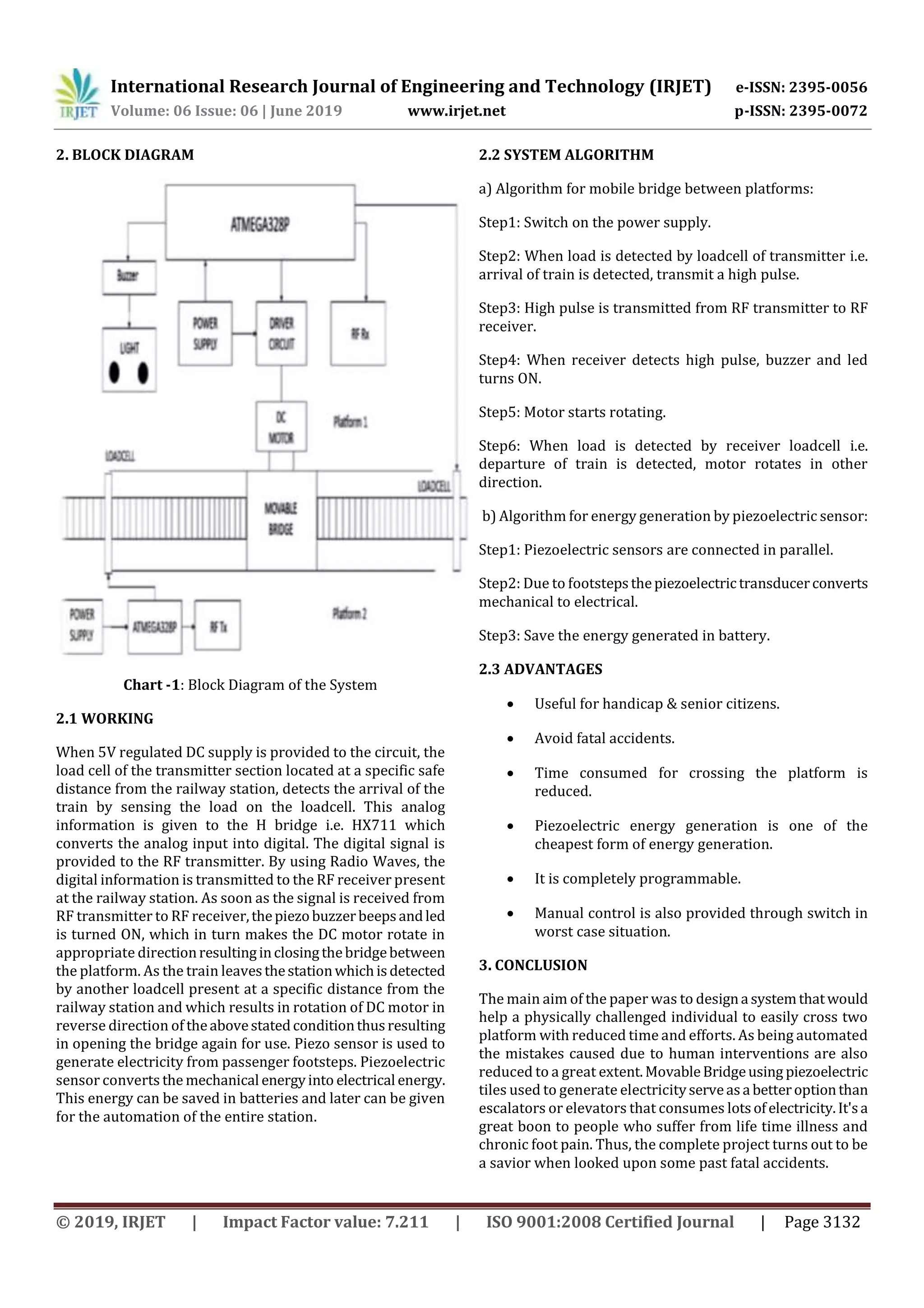 IRJET- Automatic Movable Railway Bridge & Energy Generation from Piezoelectric Sensor | PDF