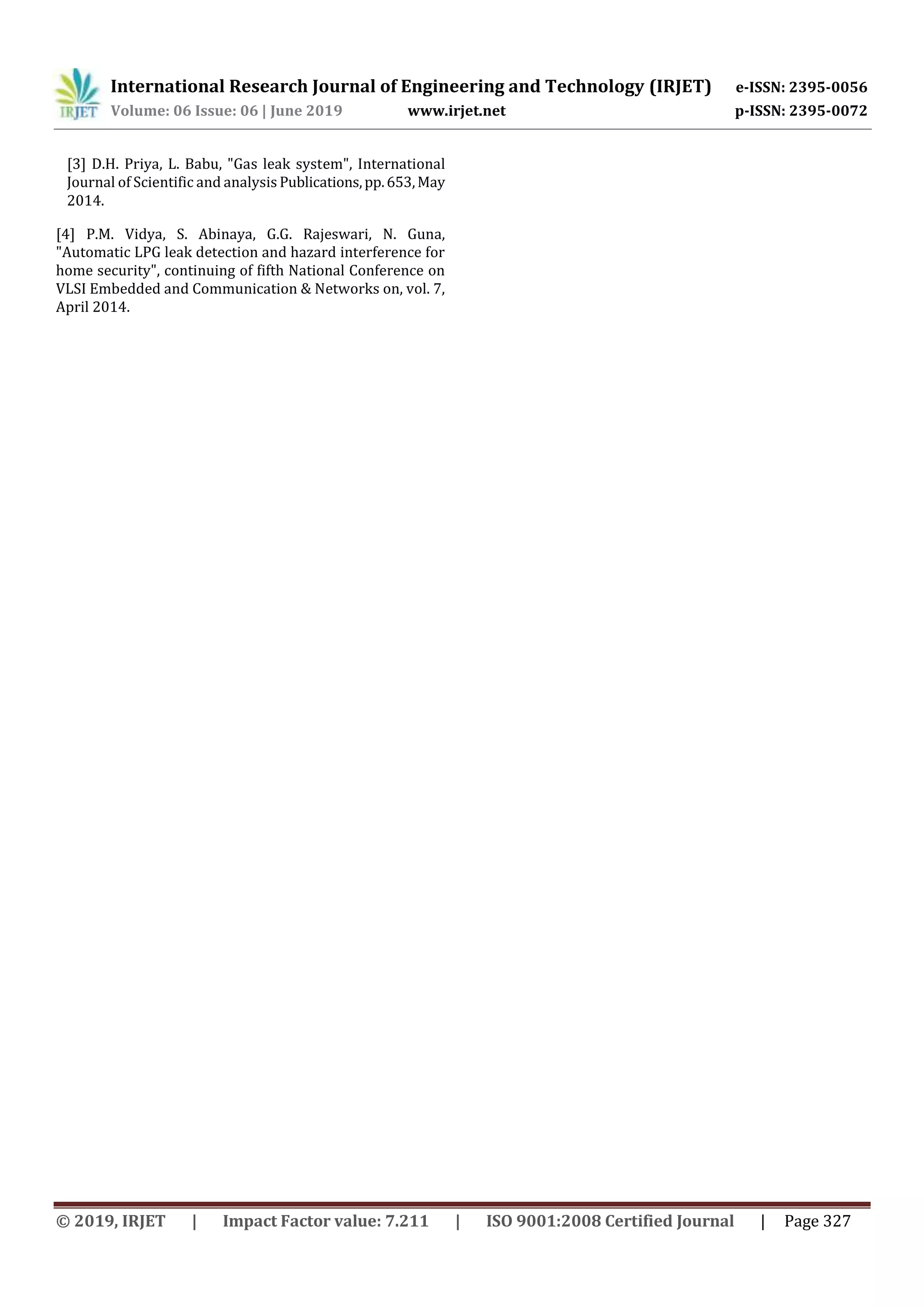 IRJET- LPG Gas Leakage Protection using IoT | PDF